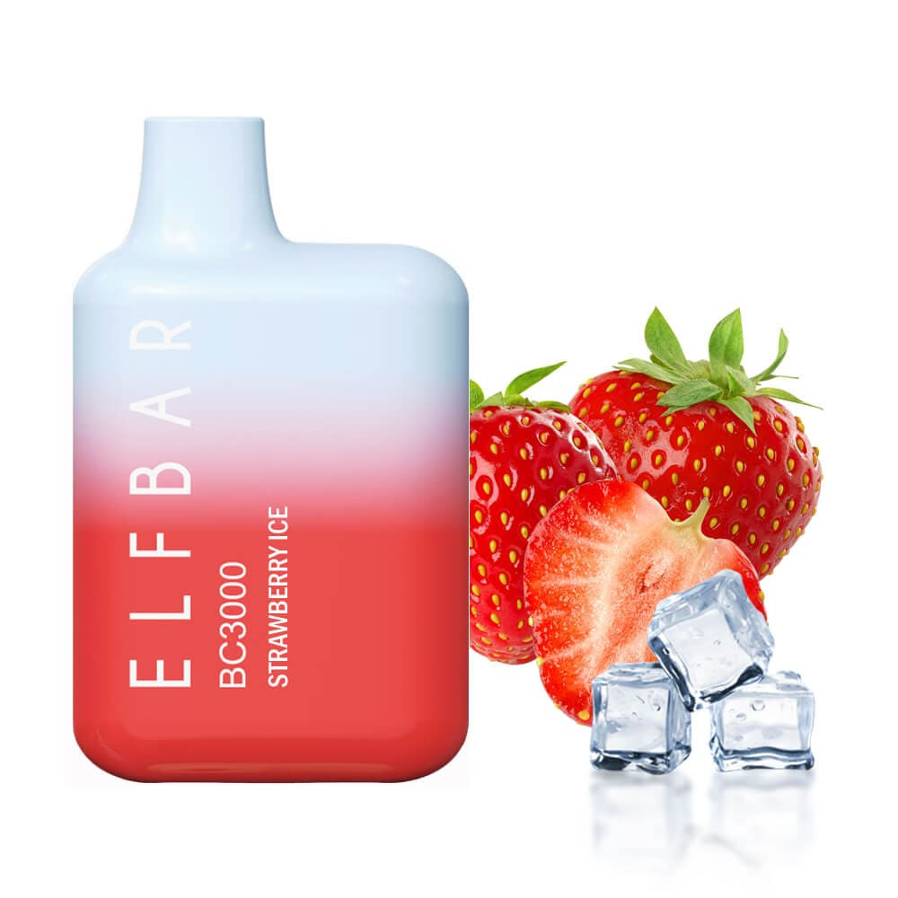 ELF BAR BC3000 - STRAWBERRY ICE 5% - RECHARGEABLE - ELF BAR