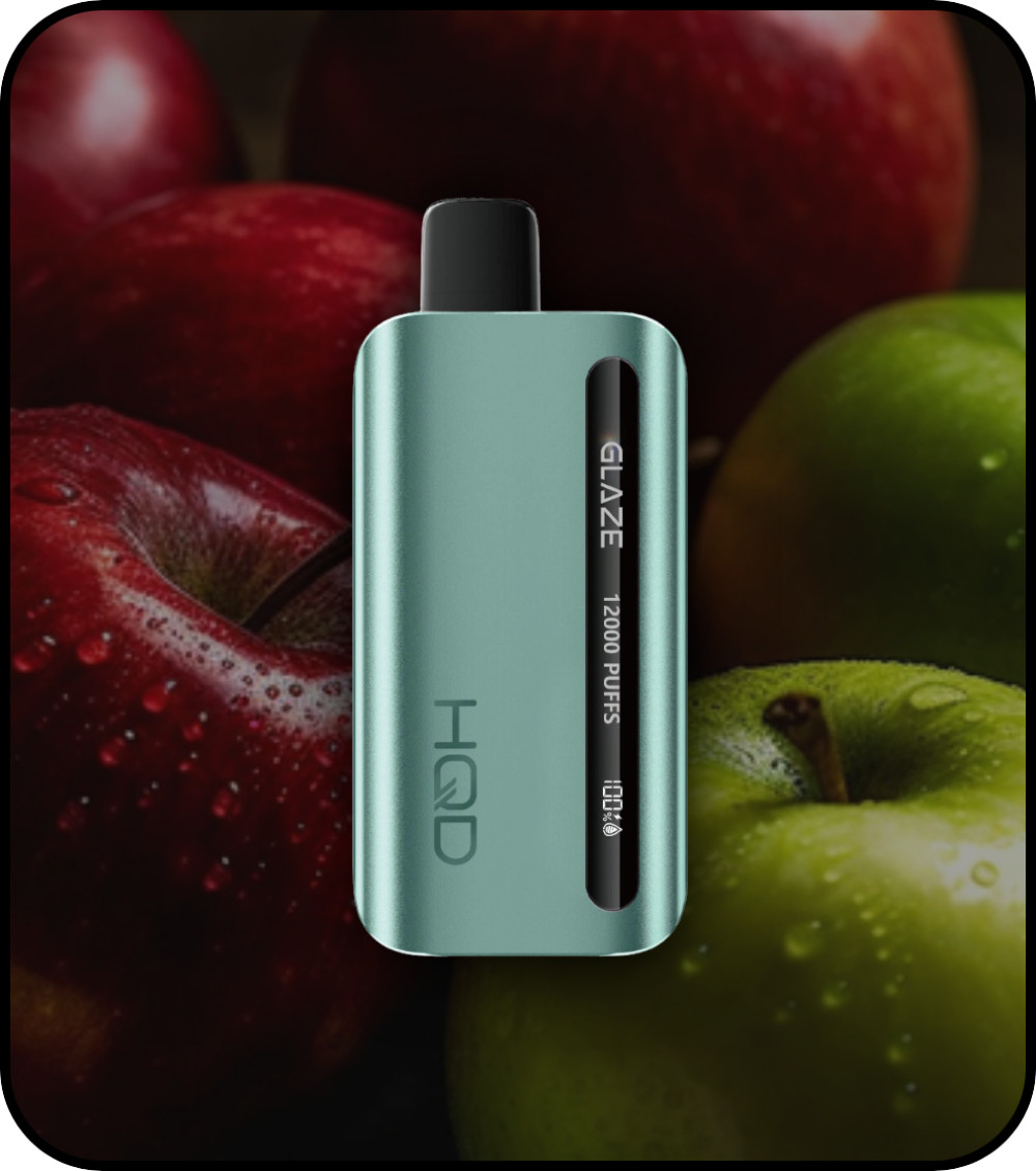 HQD GLAZE 12000 - Double Apple 2% - RECHARGEABLE - ELF BAR V