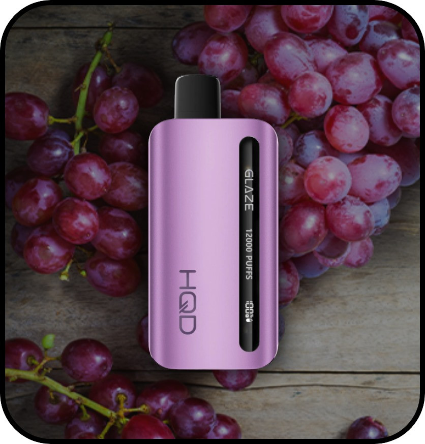 HQD GLAZE 12000 - Grape 2% - RECHARGEABLE - ELF BAR VAPE - O