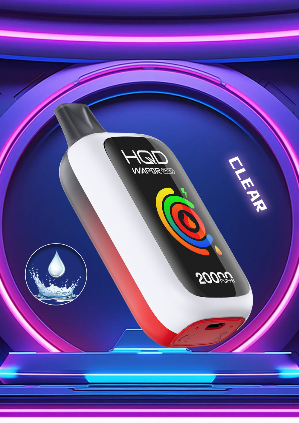 ELF BAR HQD PRO 20000 - CLEAR 5% - RECHARGEABLE - ELF BAR VA